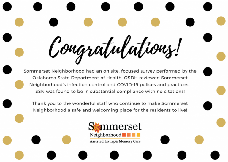 Congratulations for the survey – Sommerset Neighborhood Assisted Living ...